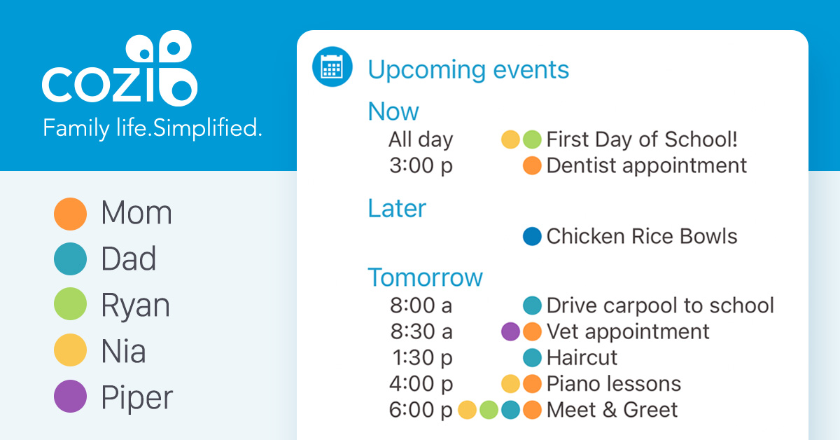 Sync Cozi with Google, Apple & Outlook Calendars